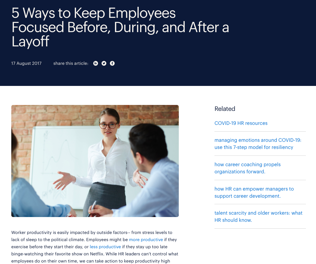 After the Layoffs: Keeping the Team Engaged – MyEmployees